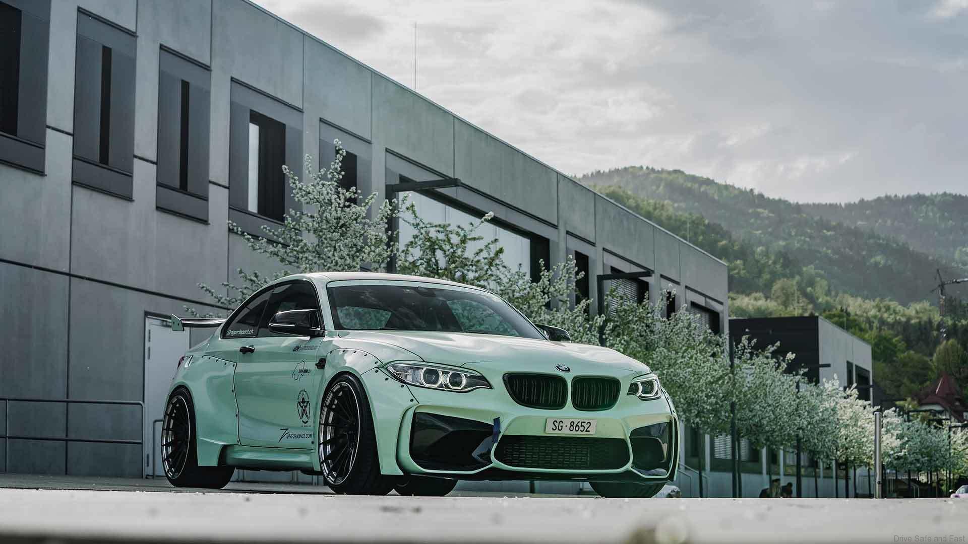 Wide body kit & FORGED 6 alloy wheel rims on a pastel BMW M2 – Drive ...