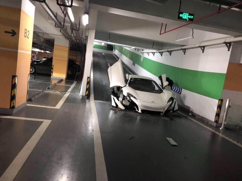 Parking Ramp Slices McLarens Nose