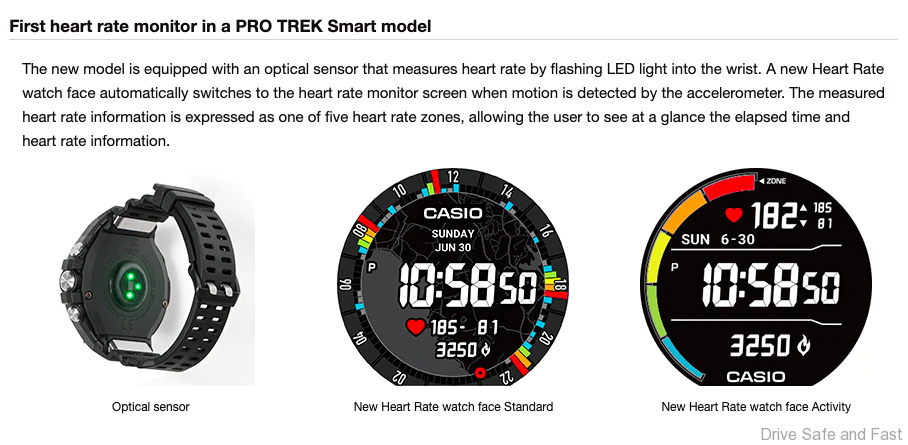Casio New PRO TREK Smart Supports Personalized Pacing