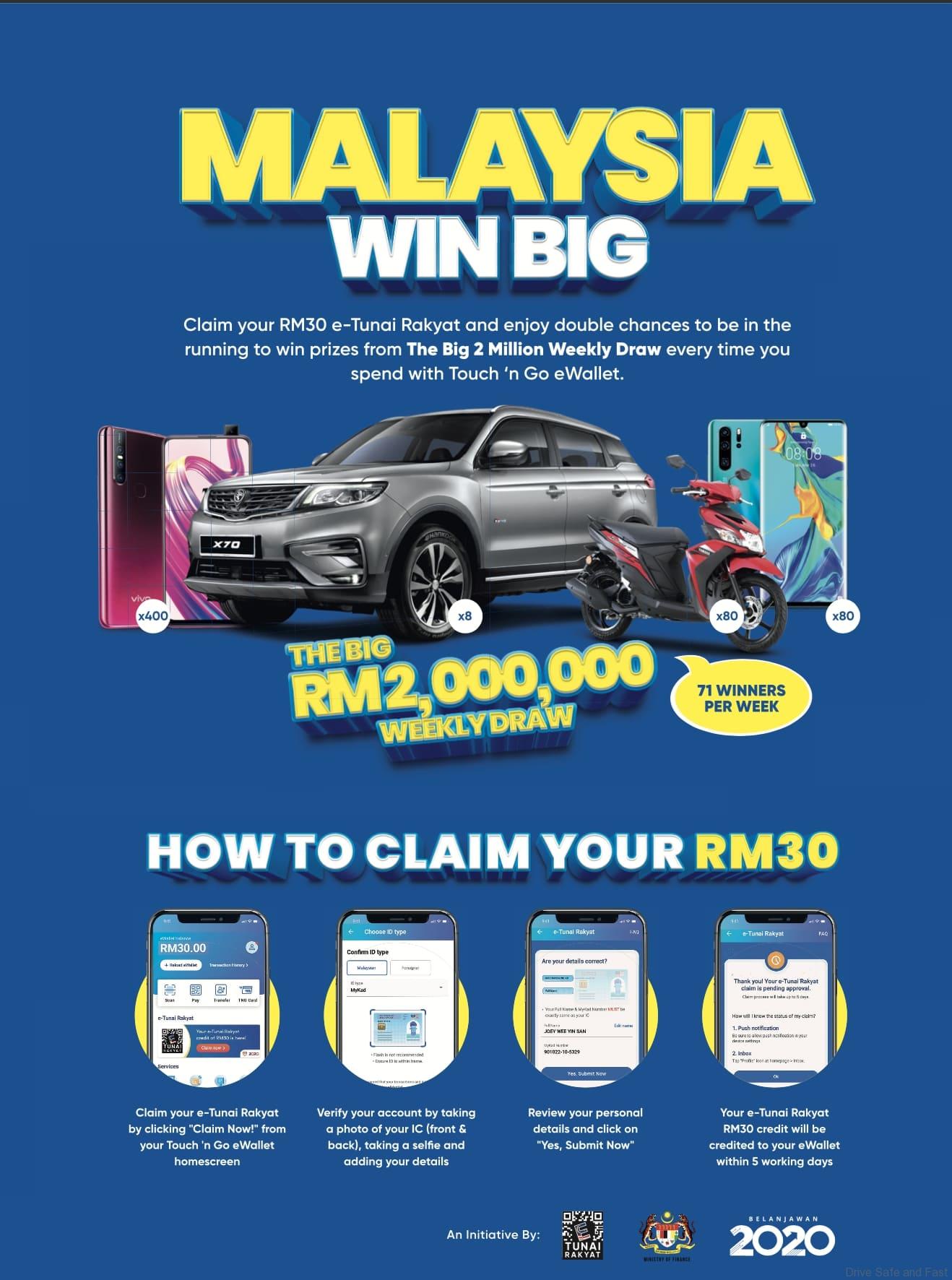 Touch ' Go promoting their E-Wallet with a RM2m competition