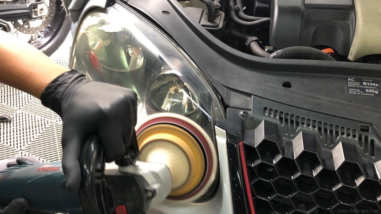 We share with you our headlight restoration process