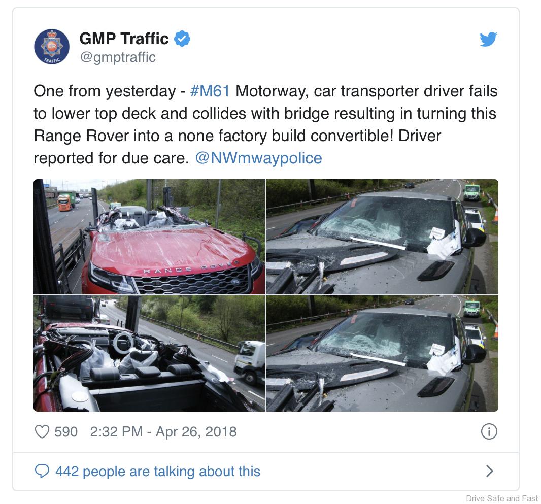 Trailer Hits Bridge, Range Rover Velar Convertible is Born