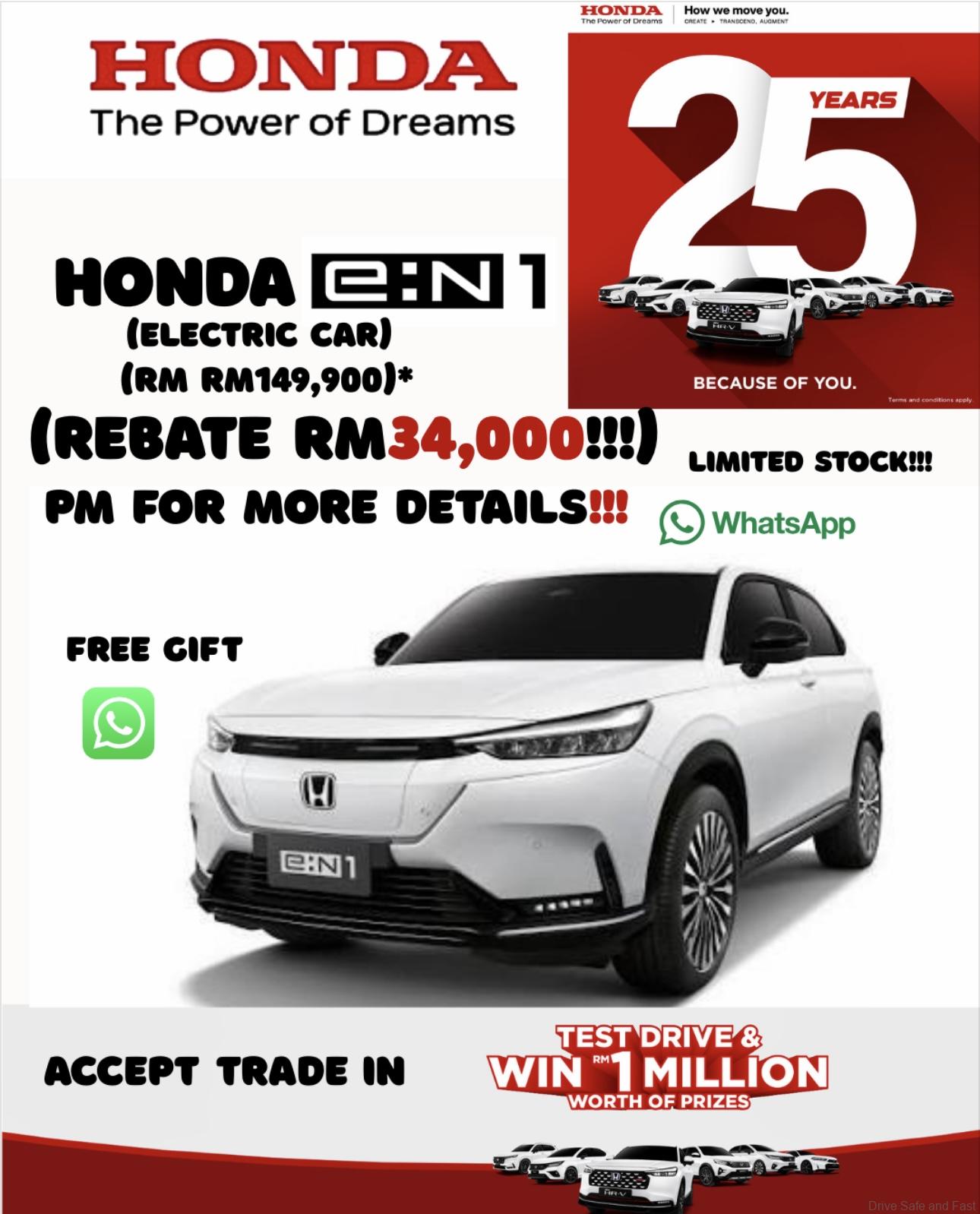 Honda e:N1 Gets A Special 25th Year Anniversary RM34k Rebate